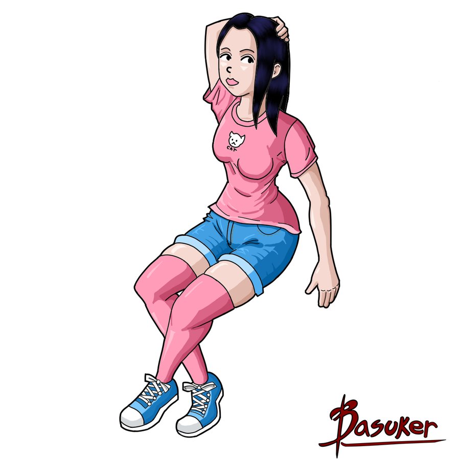 chica rosa por basukerarts | Dibujando