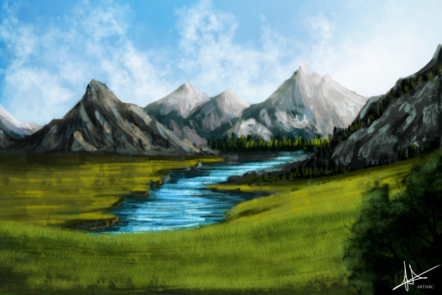 Color Study: landscape 9 por artsirc | Dibujando