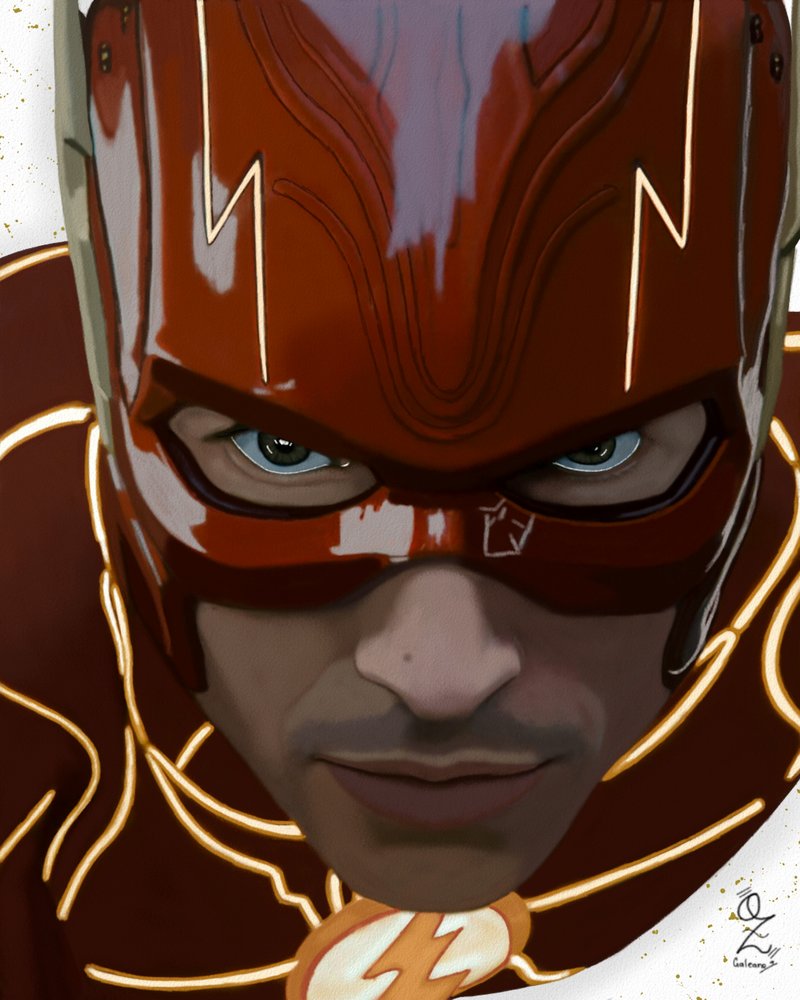 The Flash Portrait Fanart por Ozgaleano | Dibujando