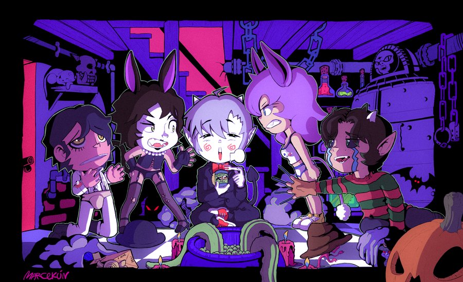Spooky crew por marcekunilustraciones | Dibujando